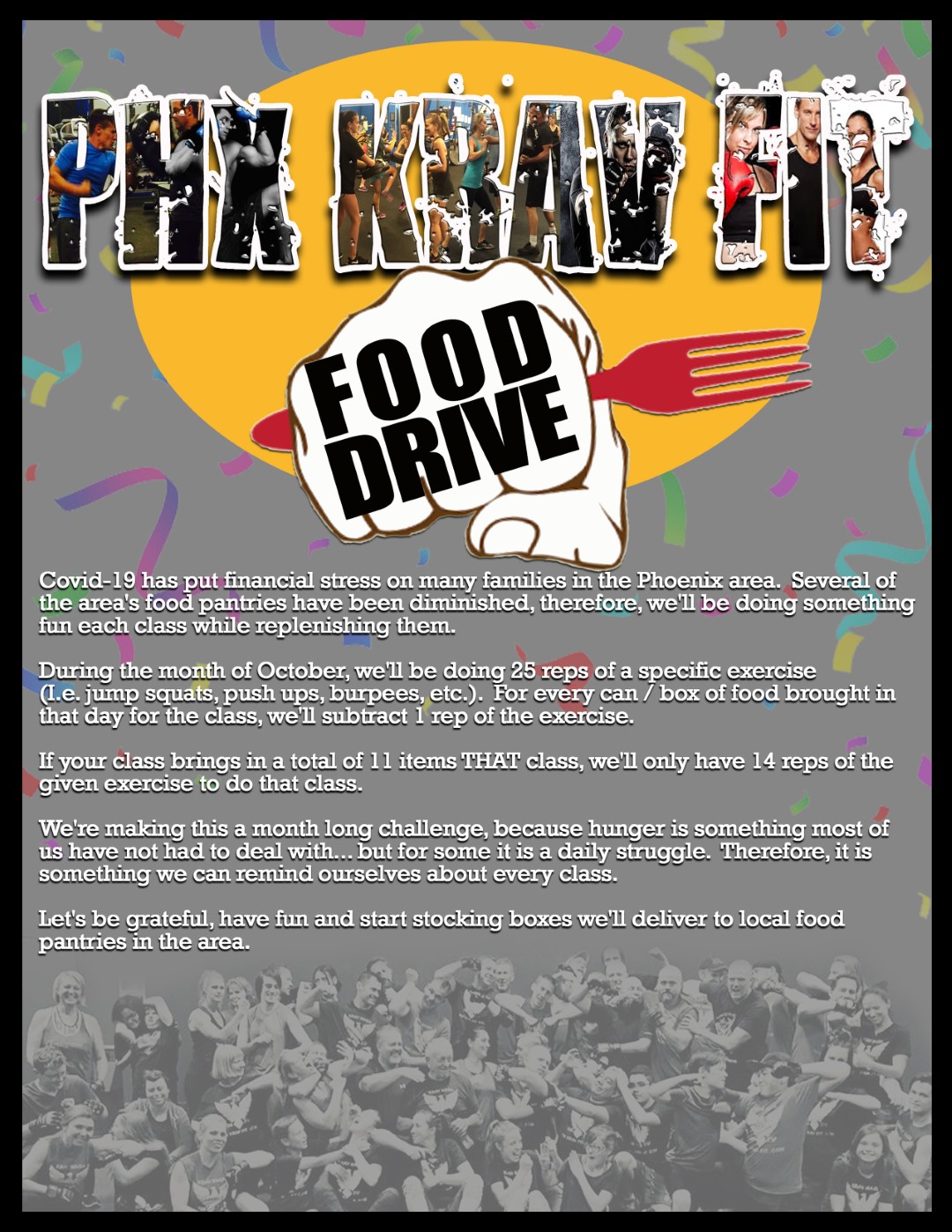 KRAV FOOD DRIVE 2020 - PhxKravFit - Phoenix Krav Maga and Fitness