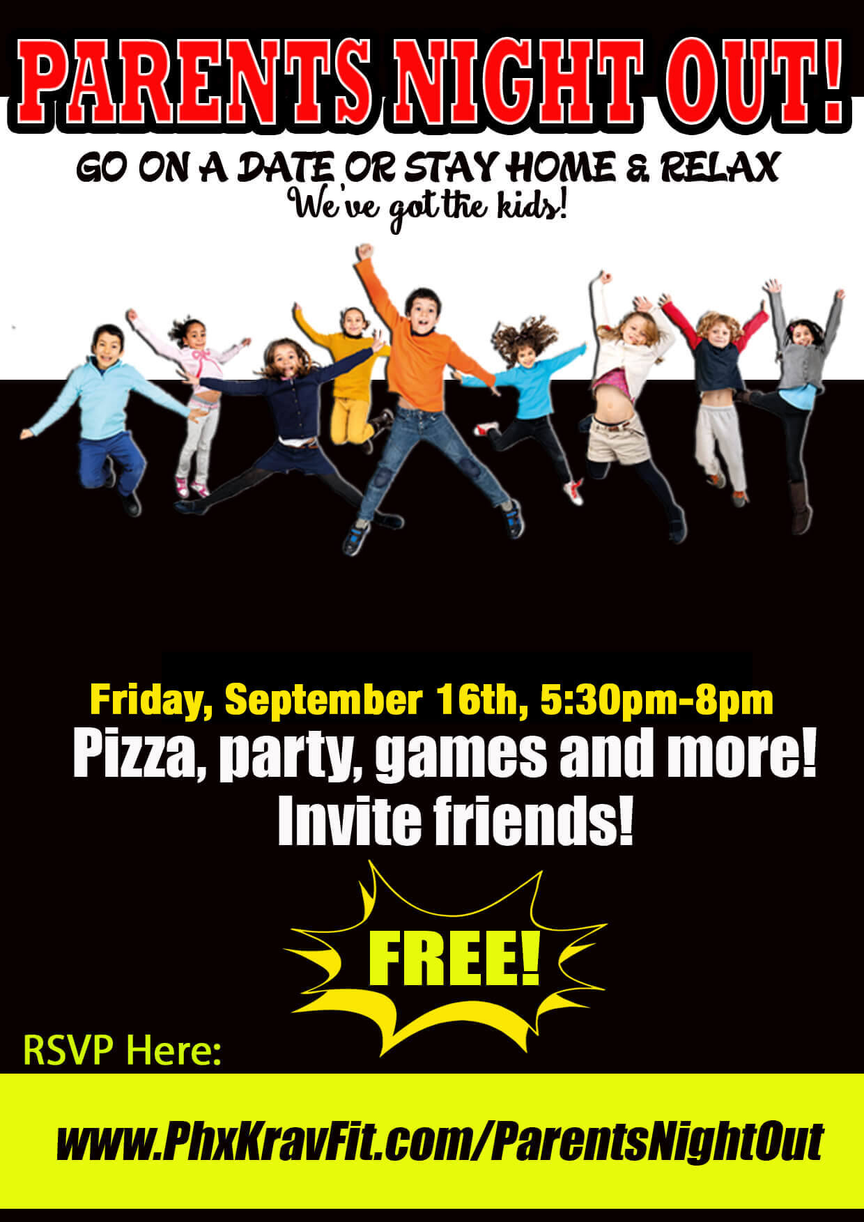 Parents Night Out - PhxKravFit - Phoenix Krav Maga and Fitness